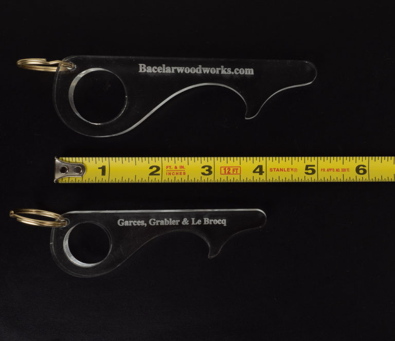 Personalized Hands Free Tool - Straight 4in. Lucite - Bacelar Woodworks